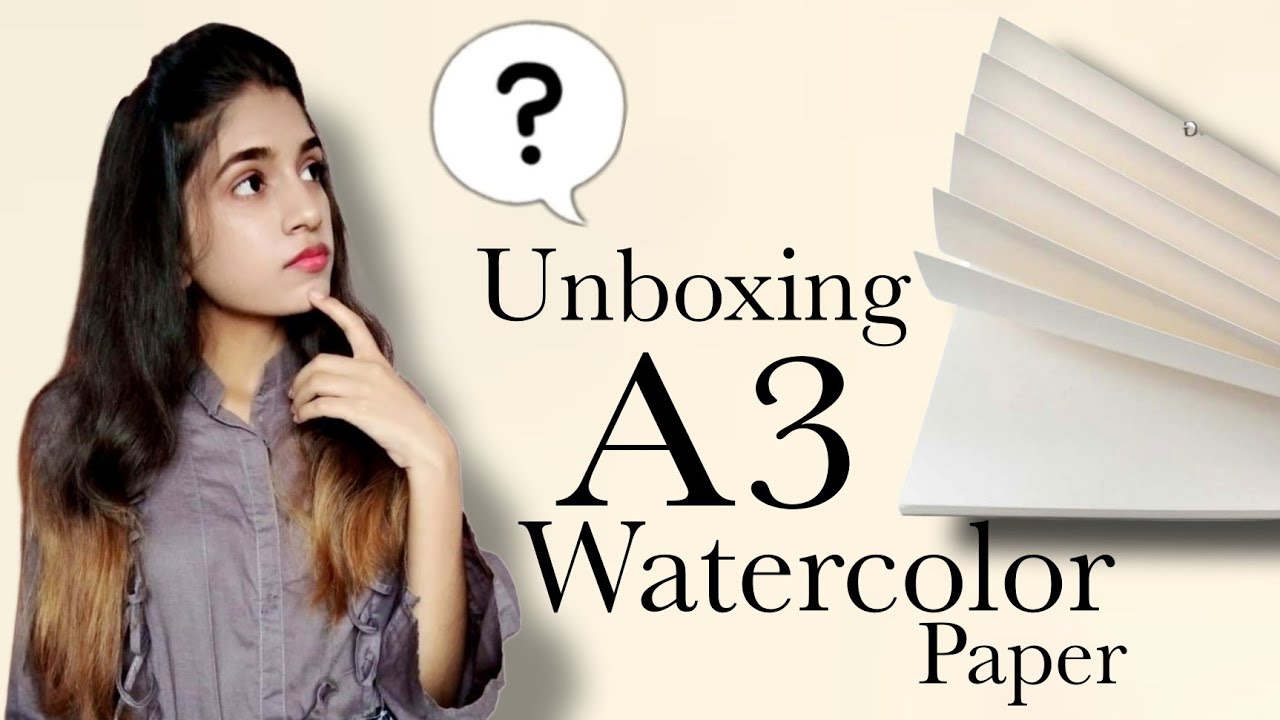 Unboxing A3 watercolor and drawing sheet | Loose watercolor flower ...