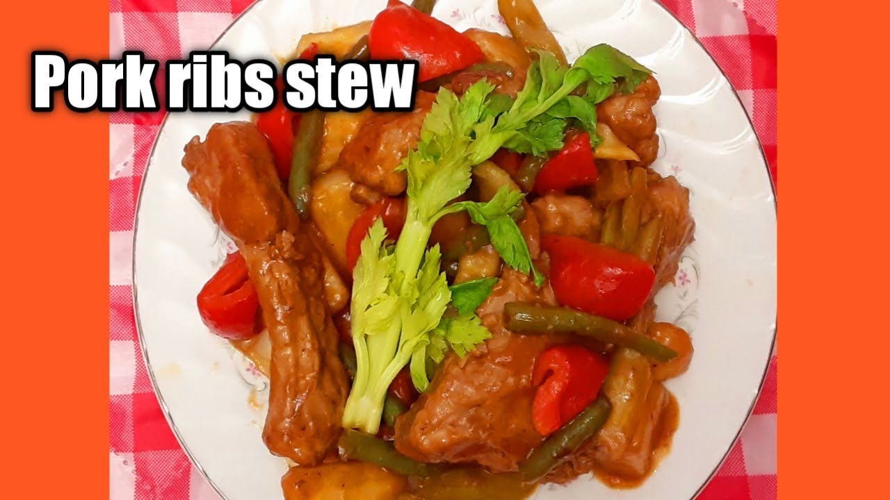 Pork ribs stew simple recipe - YouTube
