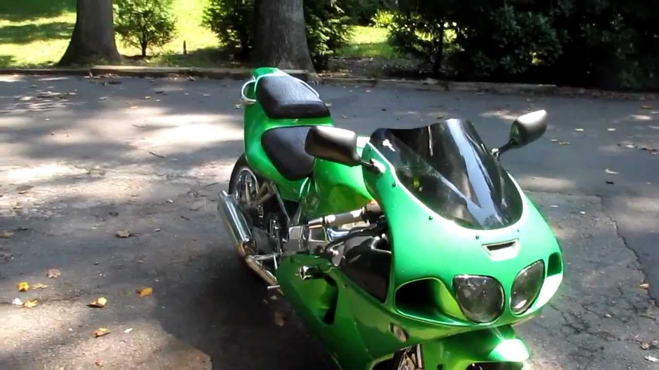 Kawasaki zx7r stretched and chromed custom - YouTube