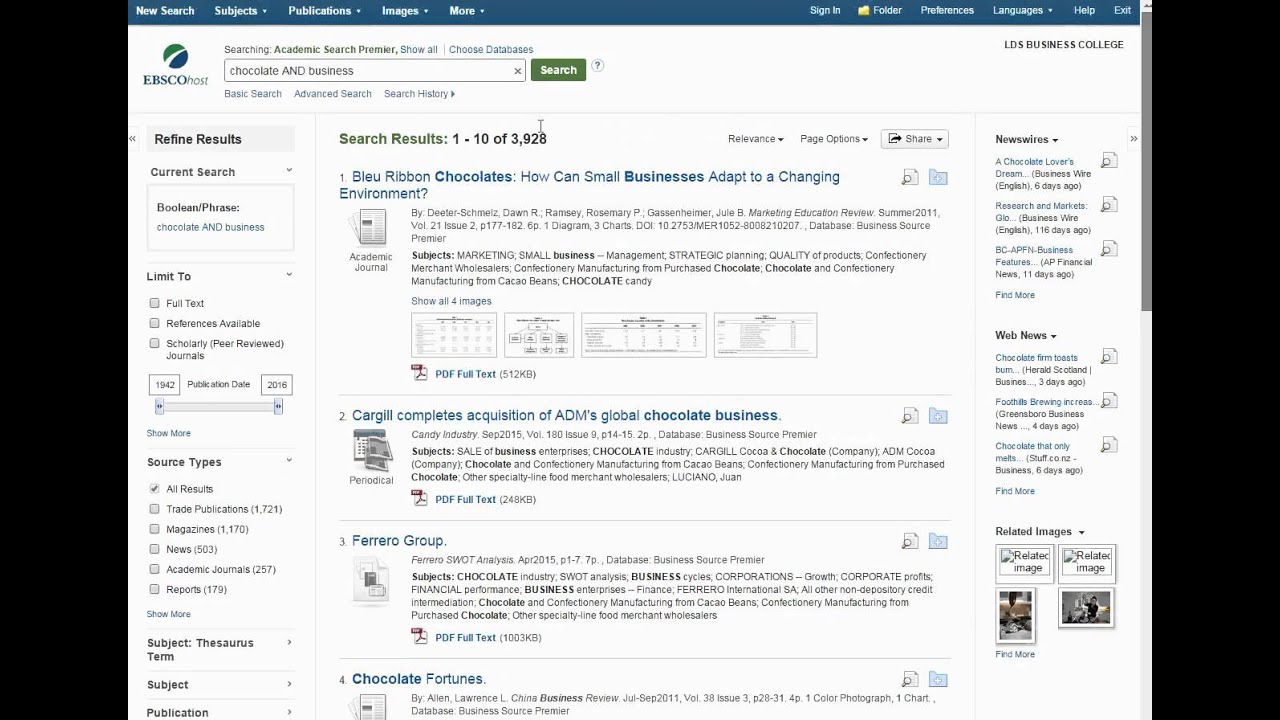 EBSCOhost Tutorial - YouTube