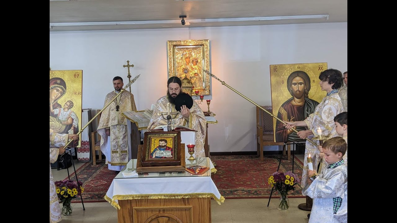 Fr. Philip's First Divine Liturgy in Cody - YouTube