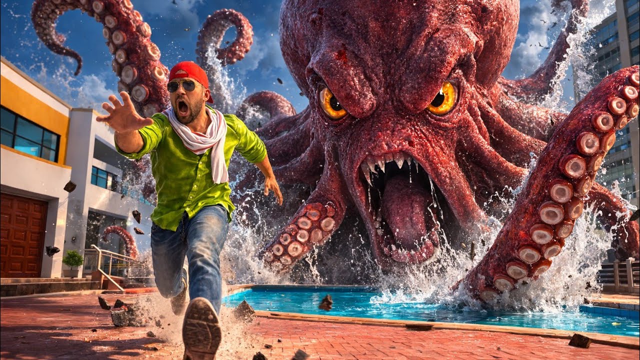 Gaint Octopus attack on jack in indian auto thief simulator 3d - YouTube