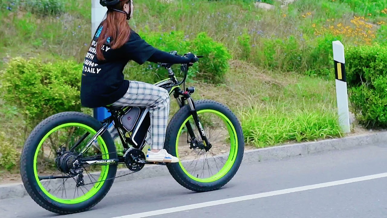 Electric bike riding in each road section - YouTube