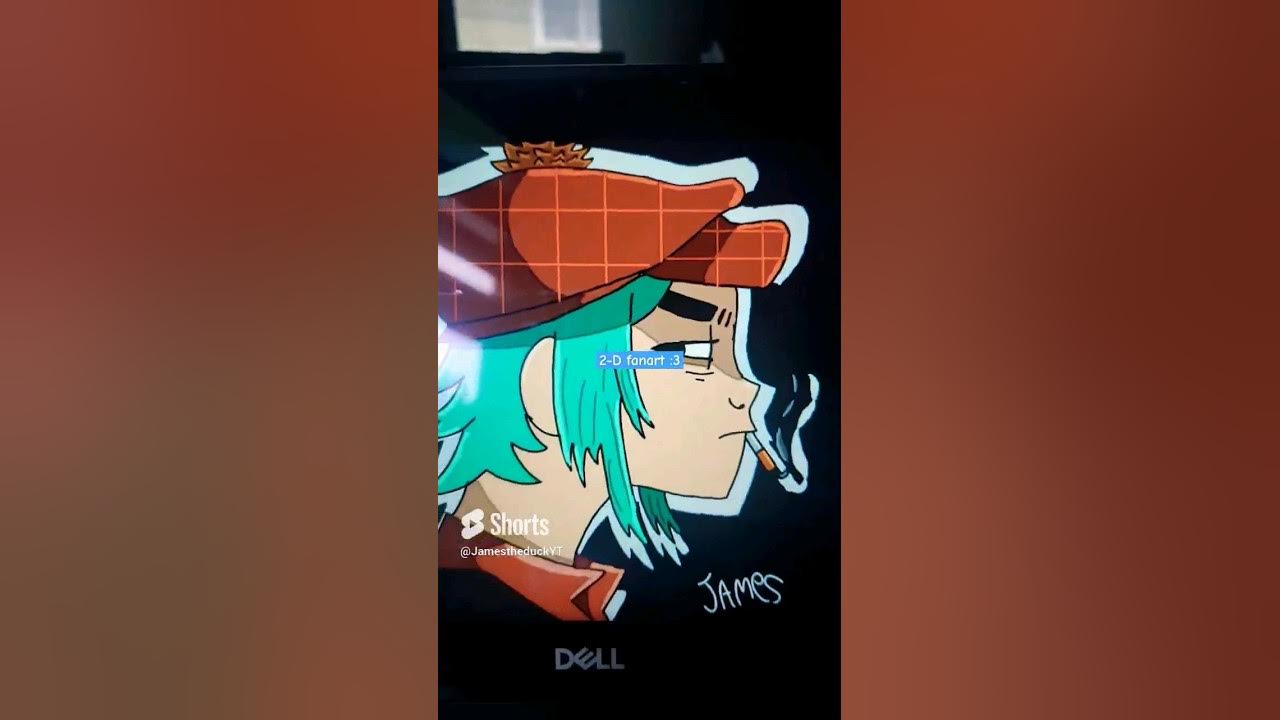 2 D From Gorrilaz Fanart Gorrilaz Music Fanart Drawing Art Jamestheduckyt Youtube