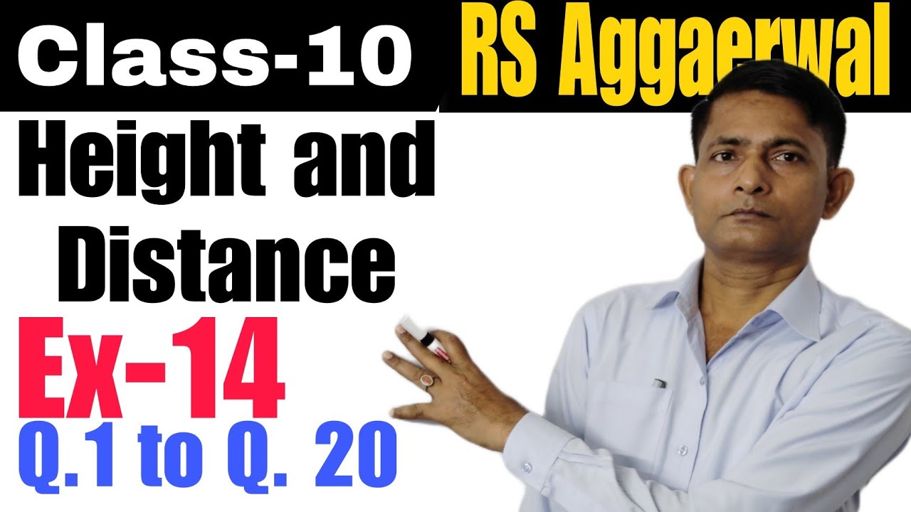 trigonometry || height and distance || class 10 ex 14 || RS Aggrawal ...
