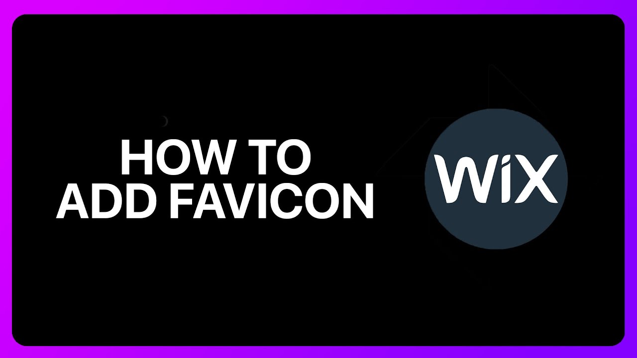 How To Add Favicon In Wix Tutorial - YouTube