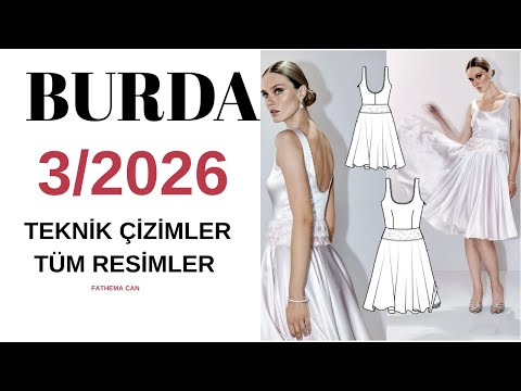 Burda Dergisi 3/2026 Teknik Çizimler **