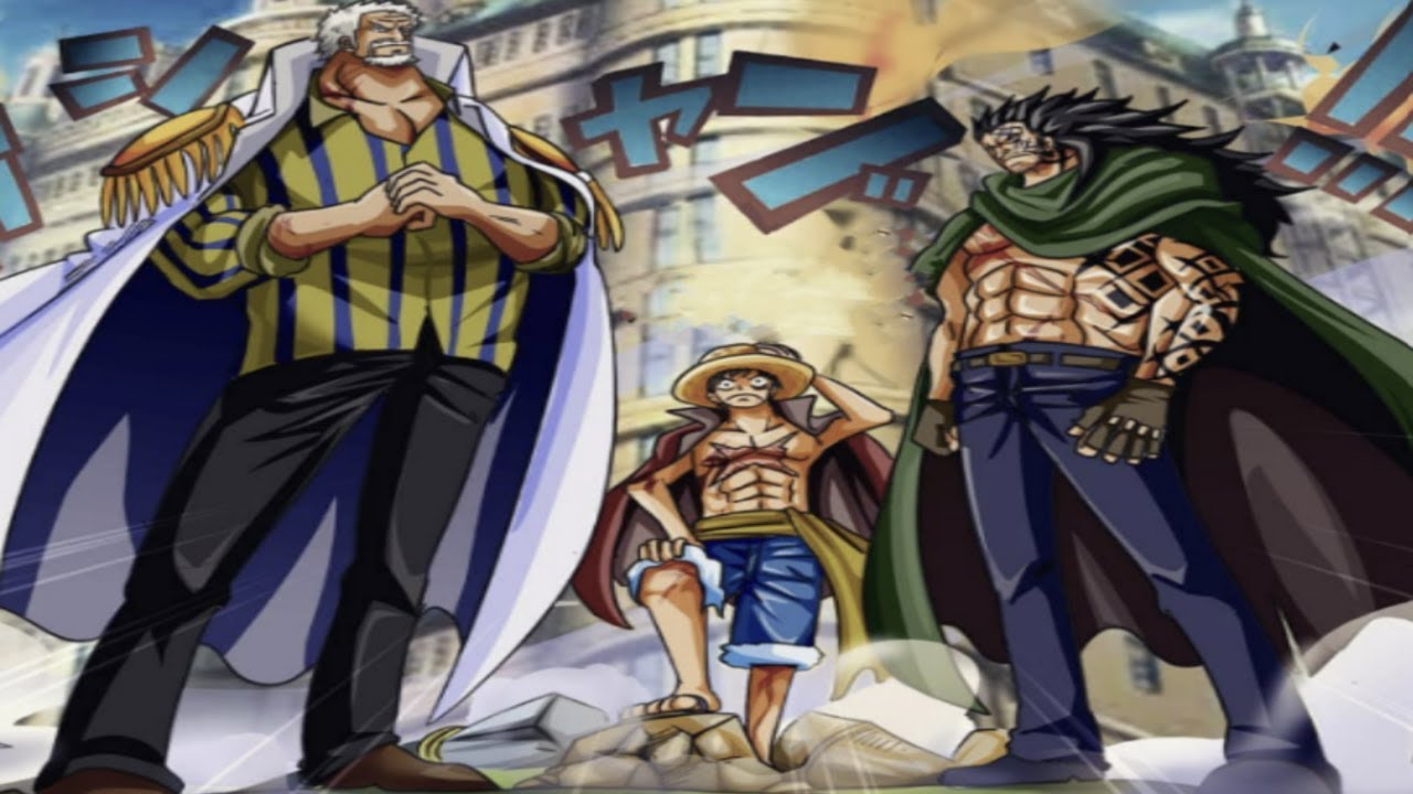 Garp, Luffy, Dragon Vs Blackbeard & Admirals WAR--One Piece Chapter ...
