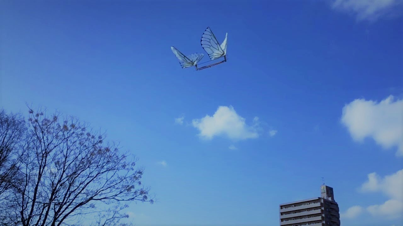 飛べ羽ばたき飛行機‼ 前後タイミング フリー 4枚羽根Ornithopter - YouTube