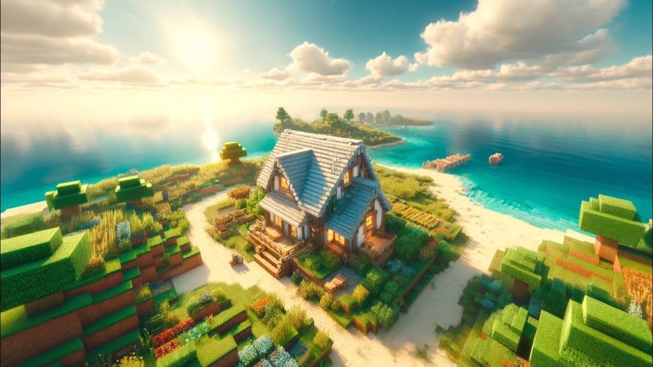 Minecraft Builds - Building a Survival House on the Beach - Ultimate ...