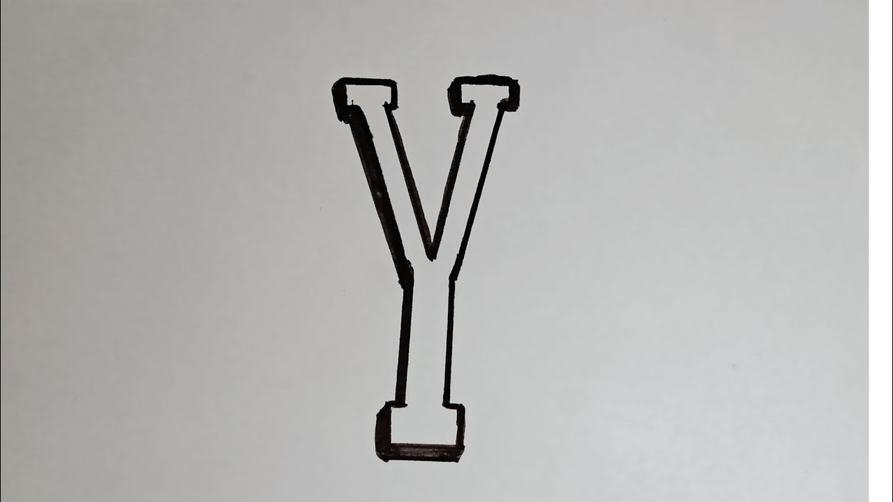 Haw to draw Y 3d letter 💚 3d letter y calligraphy writing #3d #abcd ...