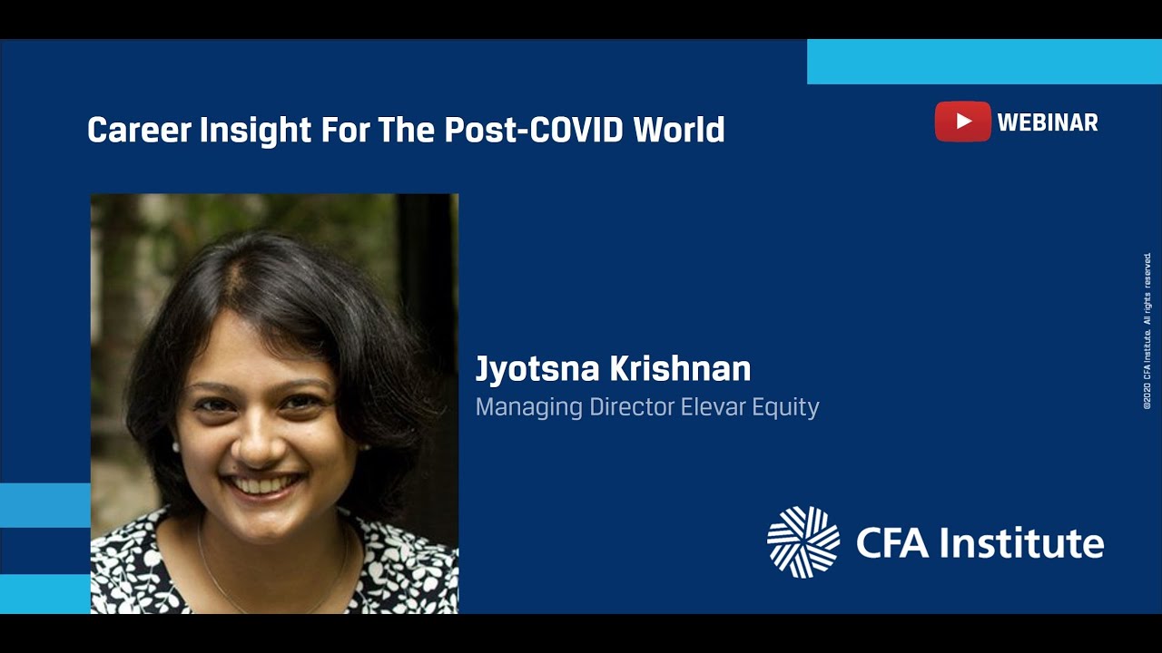 Career Insights for the Post COVID World by Jyotsna Krishnan - YouTube
