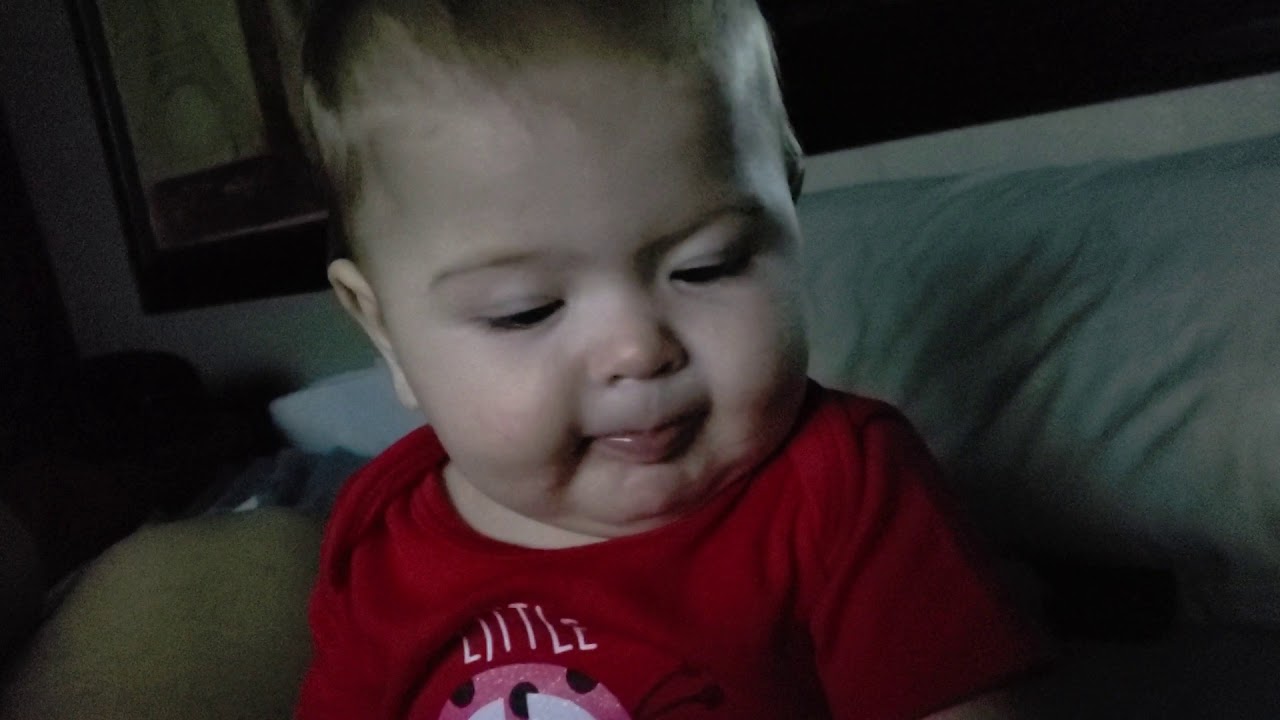 Titty time with 8 month old Ashlynn! Funny baby! - YouTube