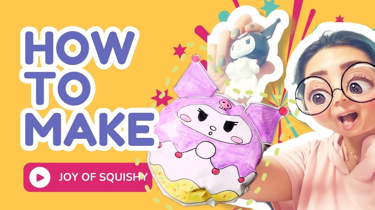 🍩diy paper🍩How to make cute Kuromi squishy with paper😍| squishy bag| squishy|tutorial squishy ...