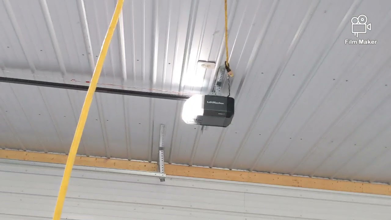 14x10 Clopay garage door with Liftmaster 8160W garage door opener - YouTube