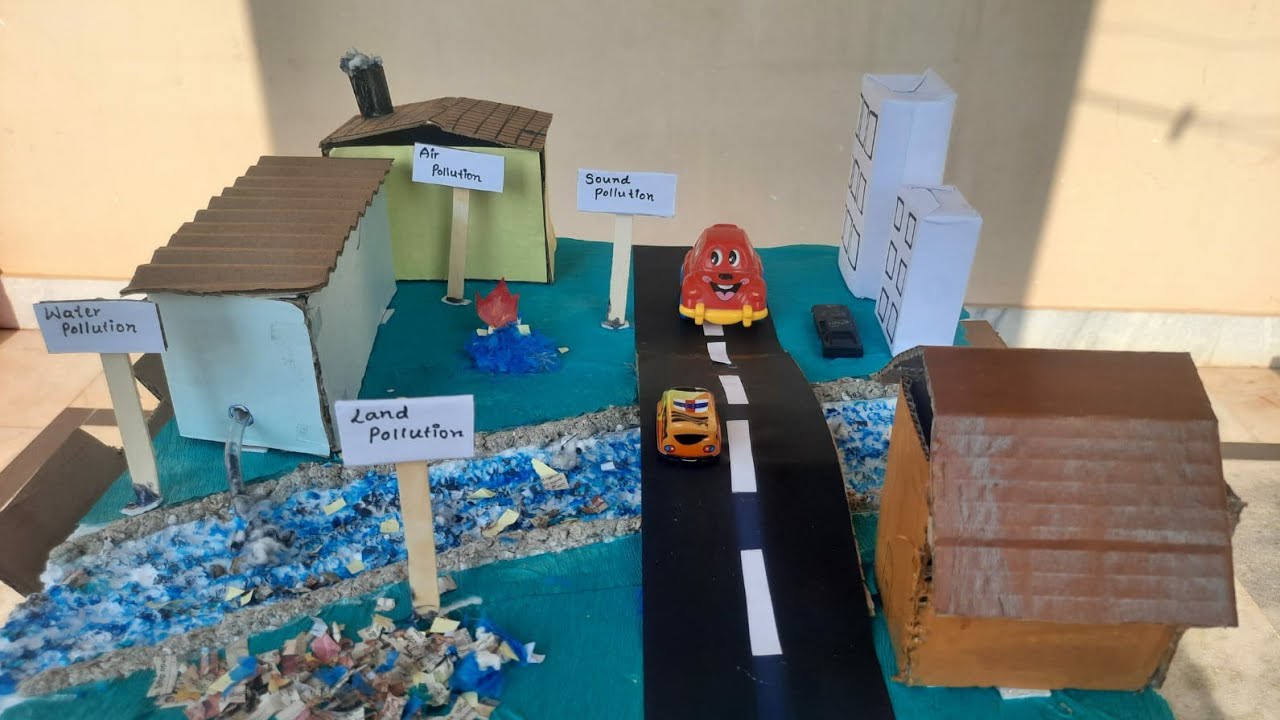 Types of pollution / science model / National Science day / Science ...