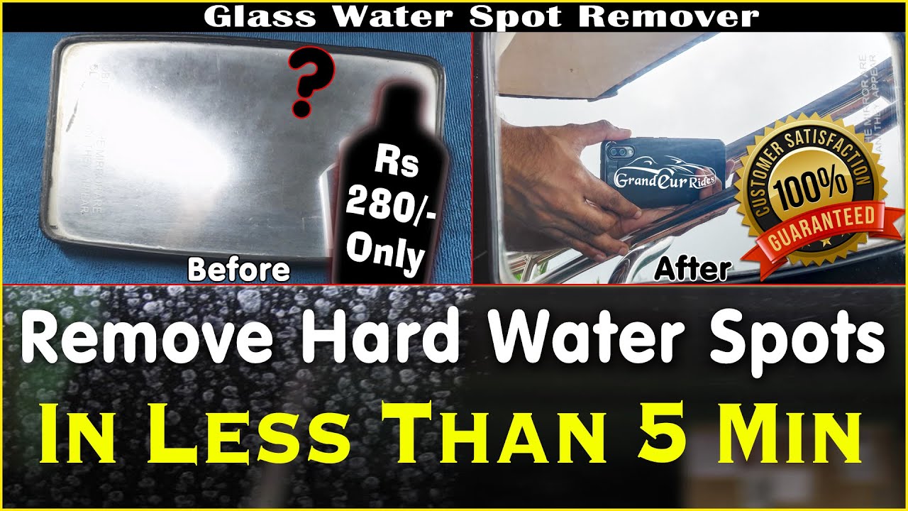 Glass water spot remover DIY , How to remove glass water spots - YouTube