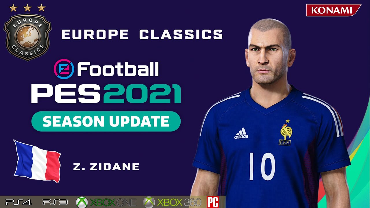 Z. ZIDANE face+stats (Europe Classics) How to create in PES 2021 - YouTube