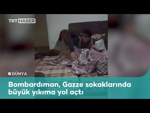 Gazze'de çocukların korku dolu anları kamerada
