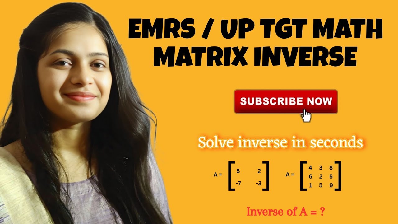 emrs tgt math most important Questions | 2×2 and 3×3 order Matrix ...