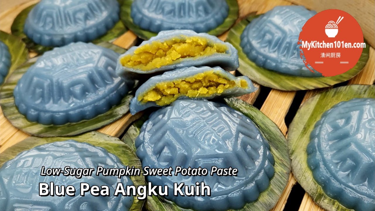Blue Pea Angku Kuih (Low-Sugar Pumpkin Sweet Potato Paste ...