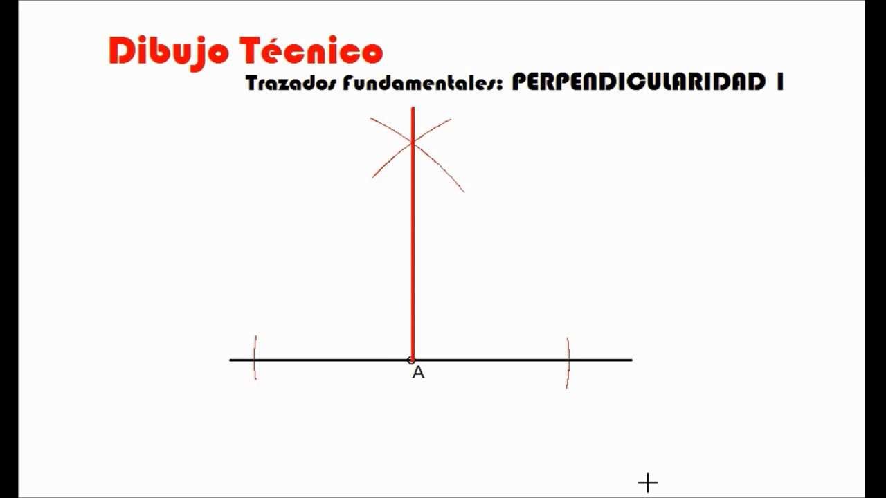 Trazados fundamentales: PERPENDICULAR por un punto de la recta - YouTube