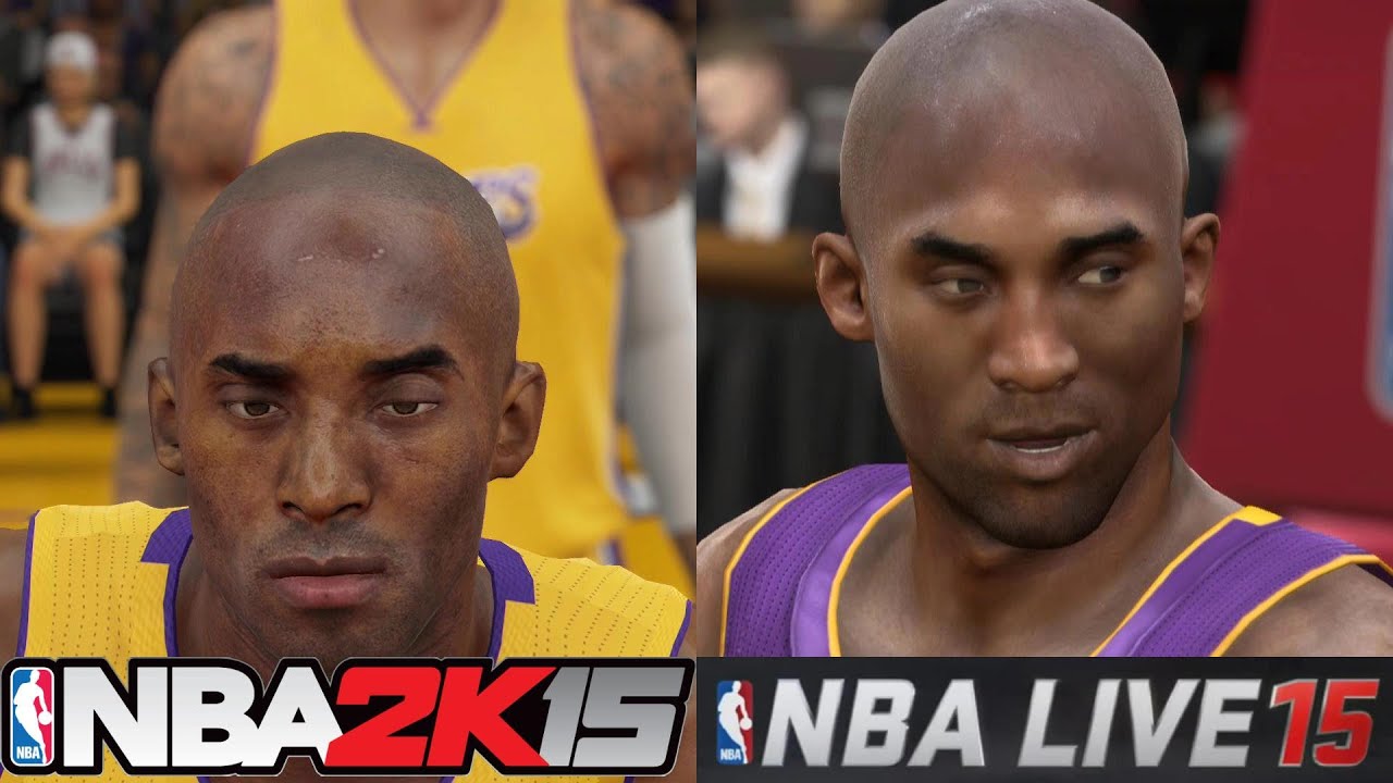 NBA Live 15 vs. NBA 2k15 - Los Angeles Lakers Player Face Comparisons ...