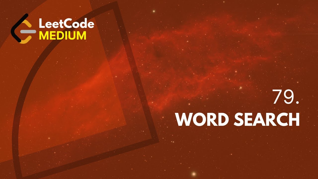 LeetCode 79. Word Search - YouTube
