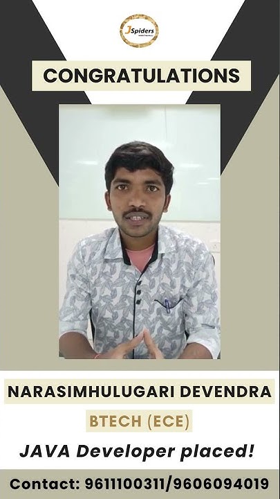 Student Successfully Placed | Java Full Stack Development | Jspiders ...