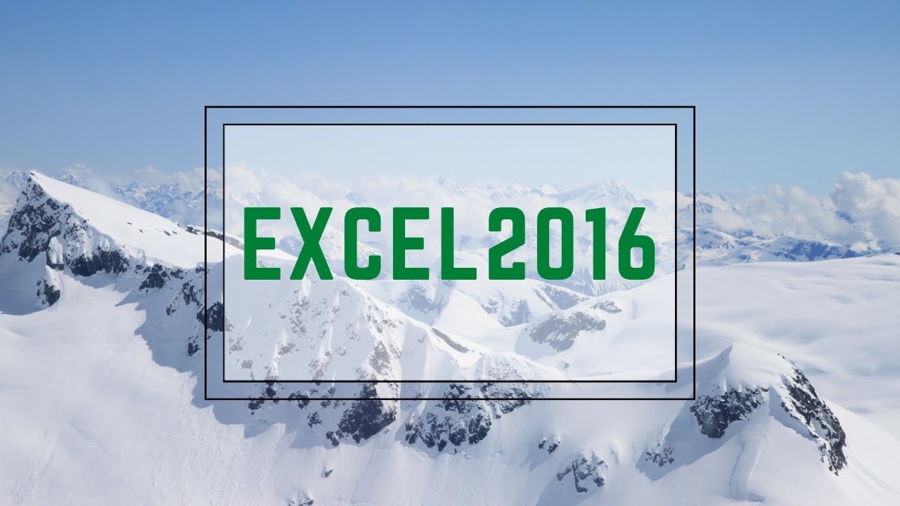 Excel 2016 圖表介紹-1 - YouTube