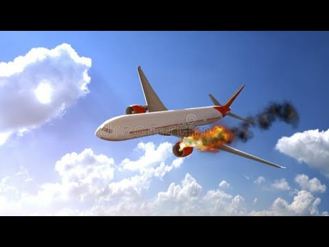Plane engine burning. - YouTube