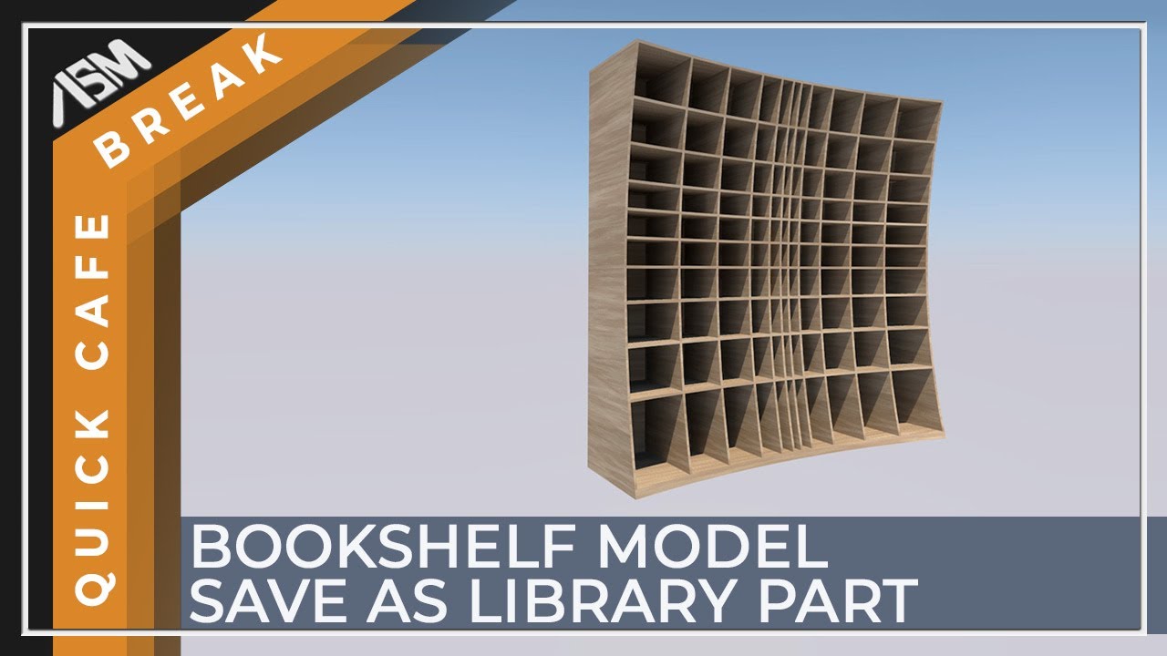 Bookshelf design modeling and save as library part in ARCHICAD - YouTube