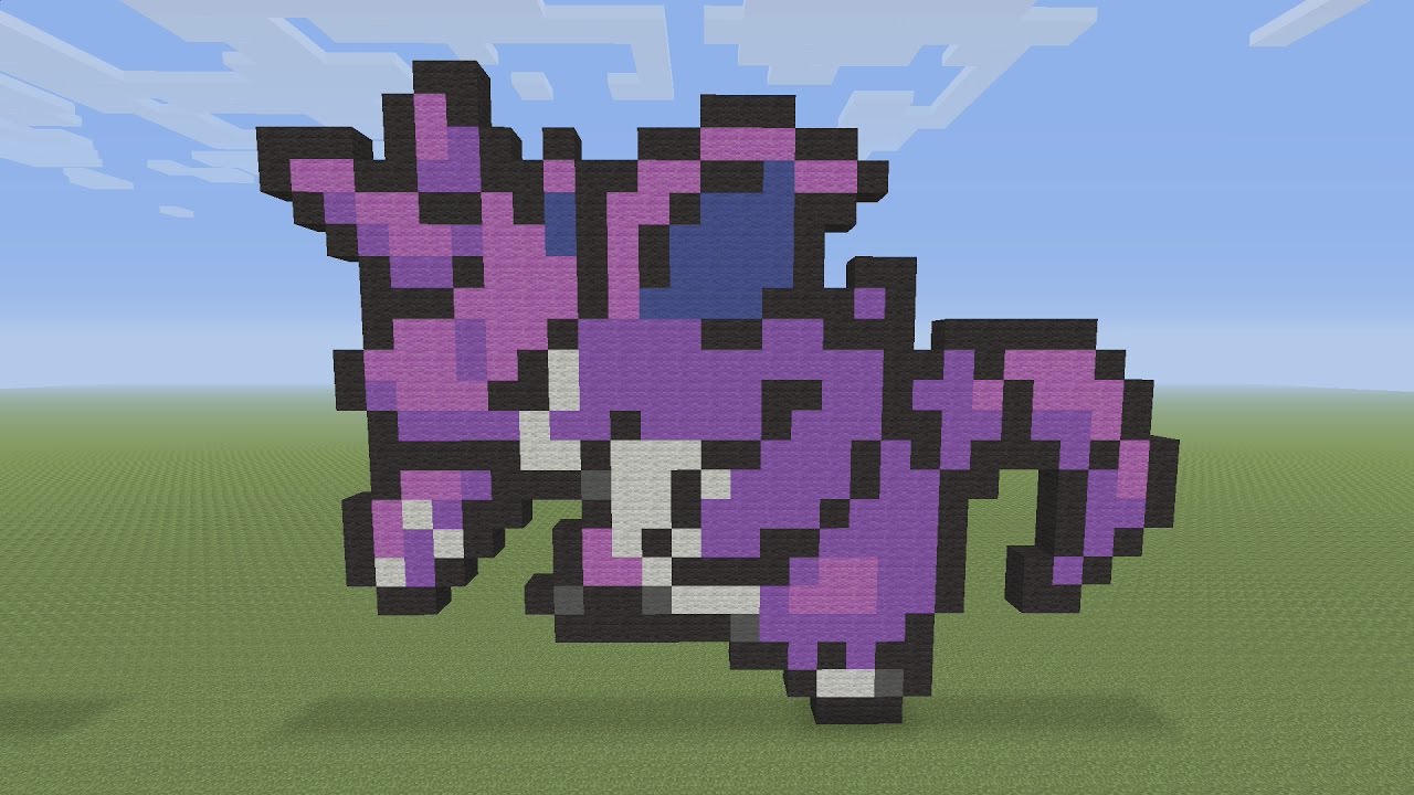 Minecraft Pixel Art - Nidoking Pokemon #34 - YouTube
