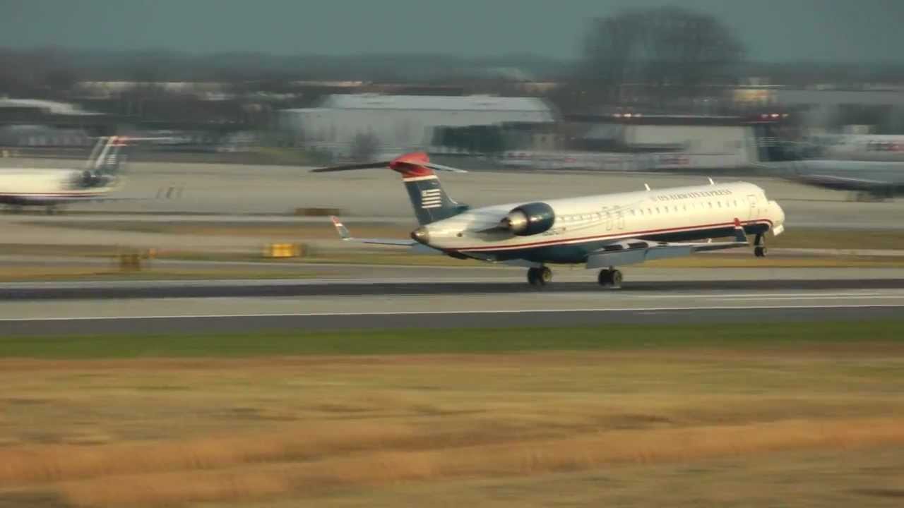 US Airways Express (Mesa Airlines) Bombardier CRJ-900ER N912FJ landing ...