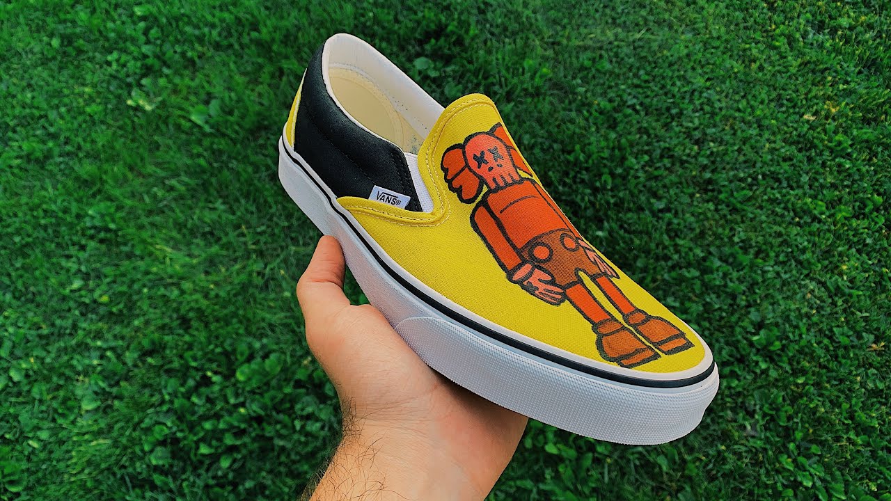 VANS SLIP ON “KAWS” CUSTOM [GIVEAWAY] - YouTube