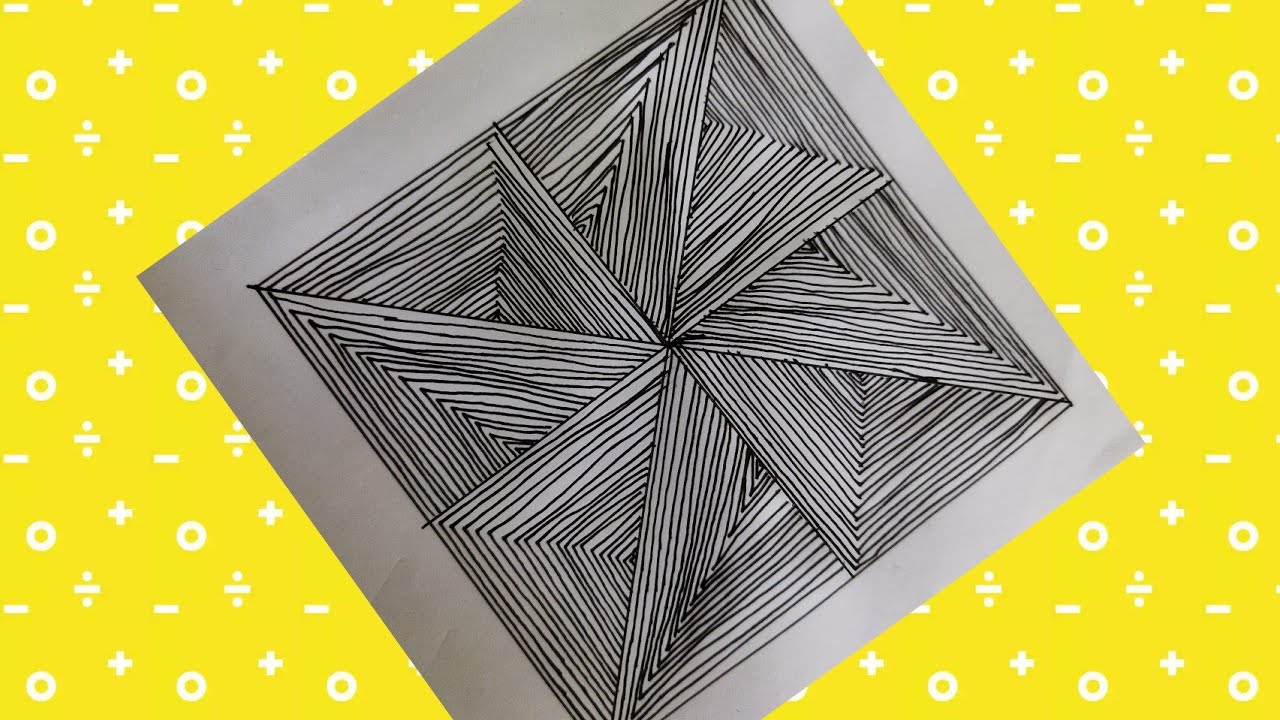 straight line illusion drawing@myartar - YouTube