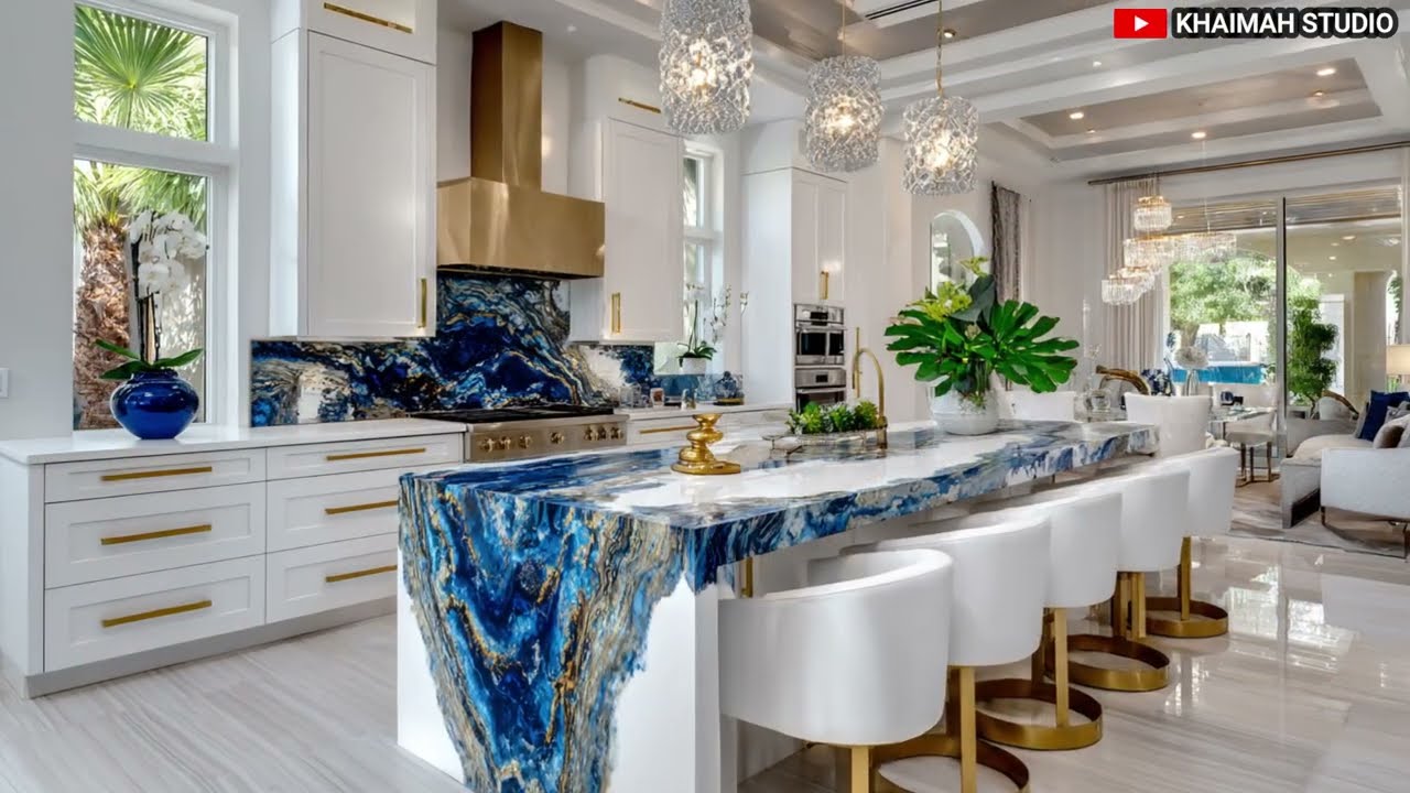 Inside the $500M Monaco Mansion of Your Dreams White & Dark Blue Royal ...