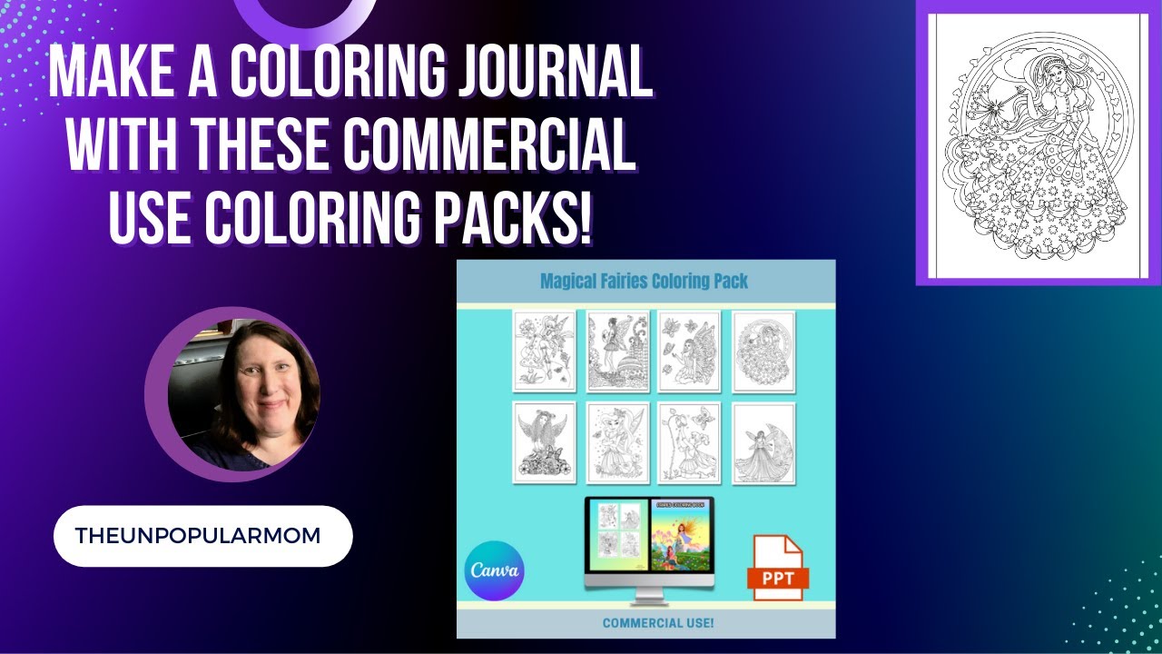 How to make a Coloring Journal with these commercial use coloring packs ...