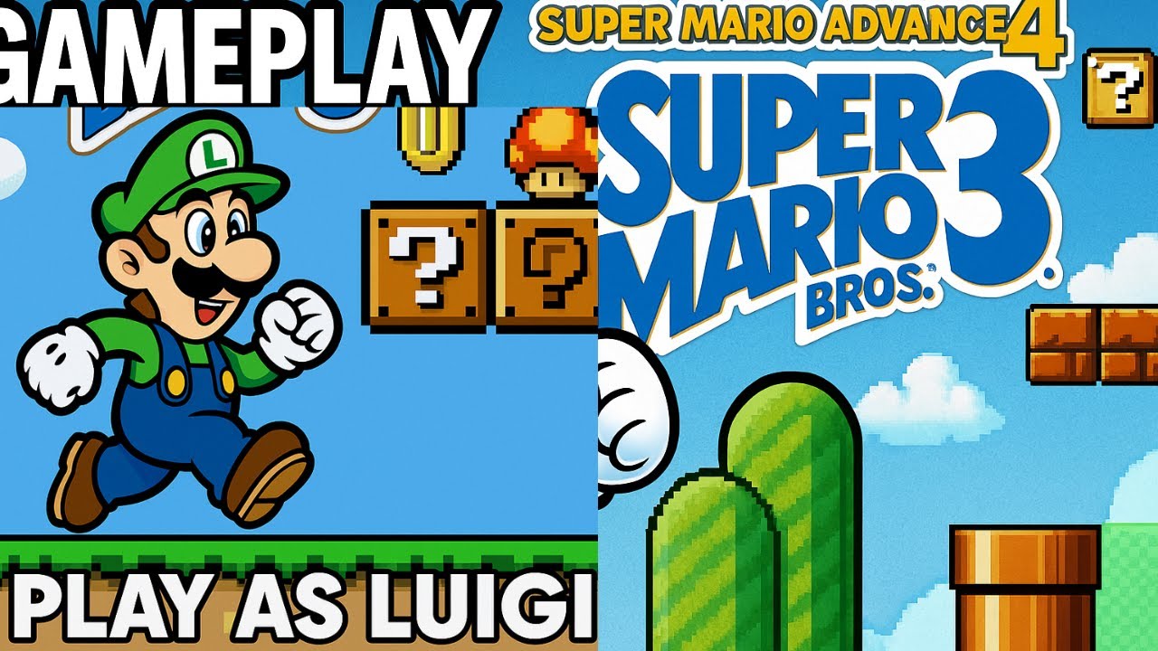Play as Luigi! Super Mario Advance 4: SMB3, World 1 - Where to Find ...