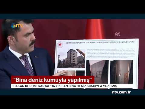 ''Kartal'da çöken bina deniz kumuyla yapılmış''