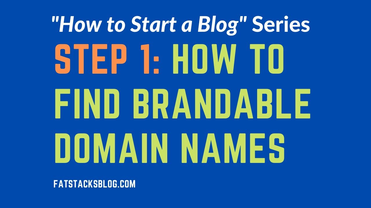 How to Find Brandable Domain Names - YouTube