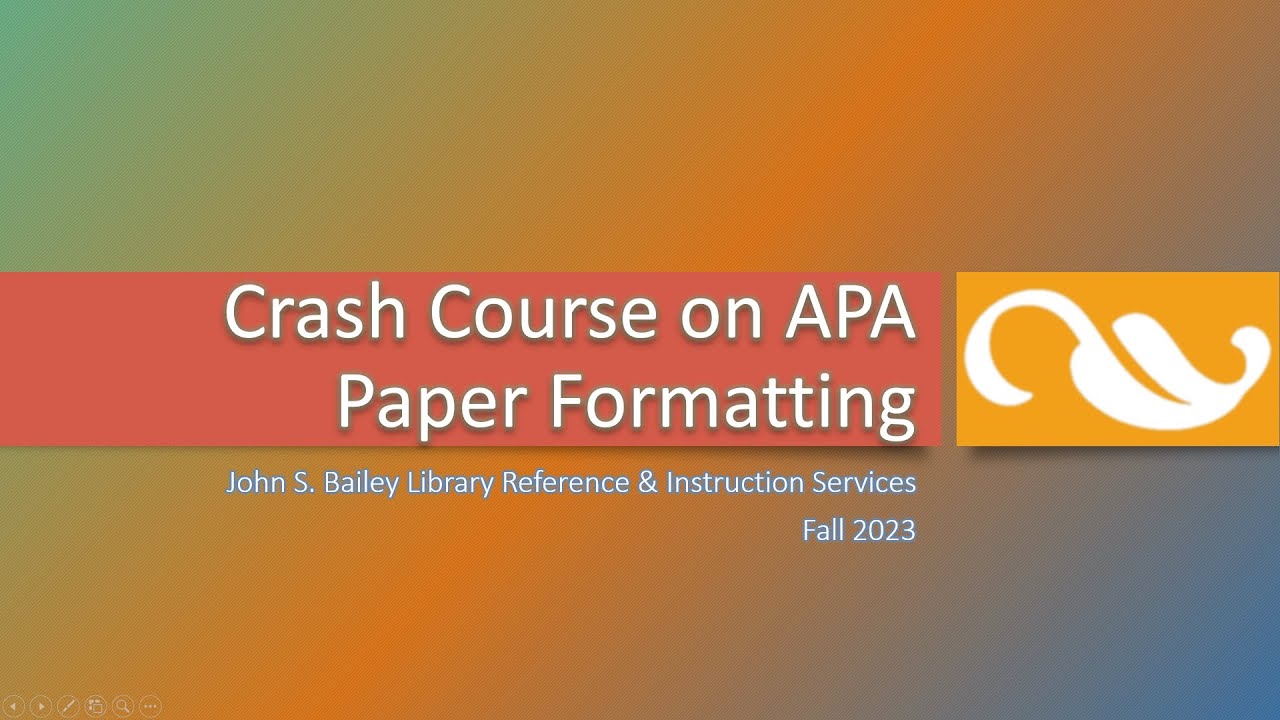 Crash Course on APA Paper Formatting - YouTube