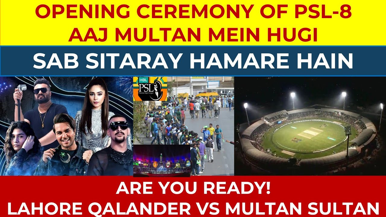 Psl 8 opening ceremony , crowd full | - YouTube