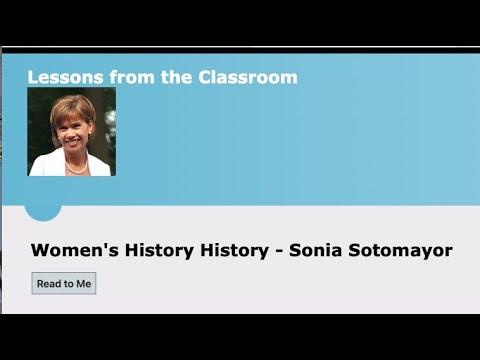Women's History History Sonia Sotomayor - YouTube