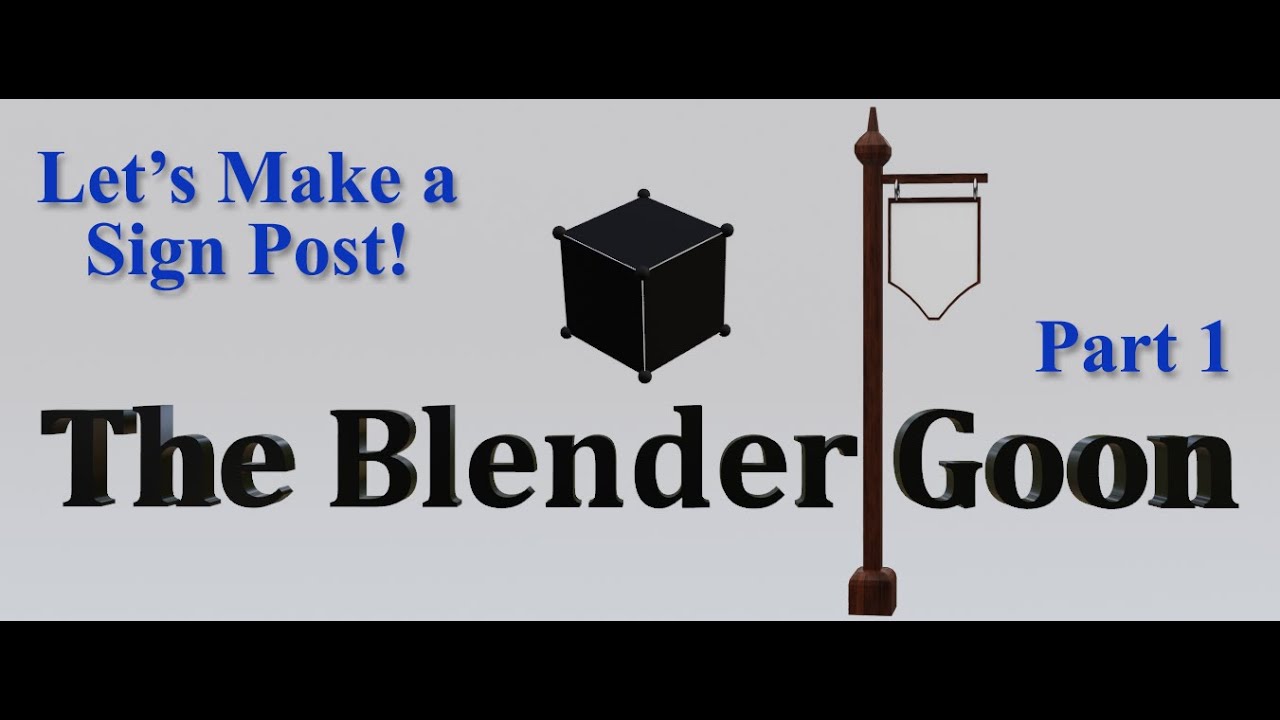 V2.4 Blender 3.0 making a sign post in edit mode - YouTube