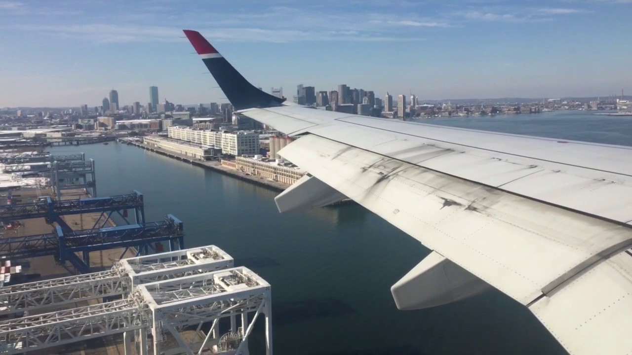 Winter Landing in Boston HD - YouTube