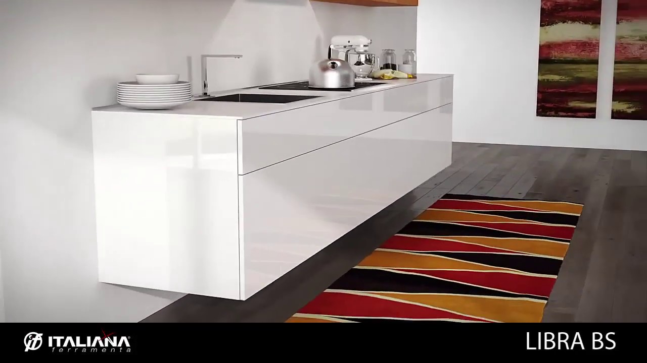 Base Cabinet wall Hanging System -LIBRA BS by Italiana Ferramenta - YouTube
