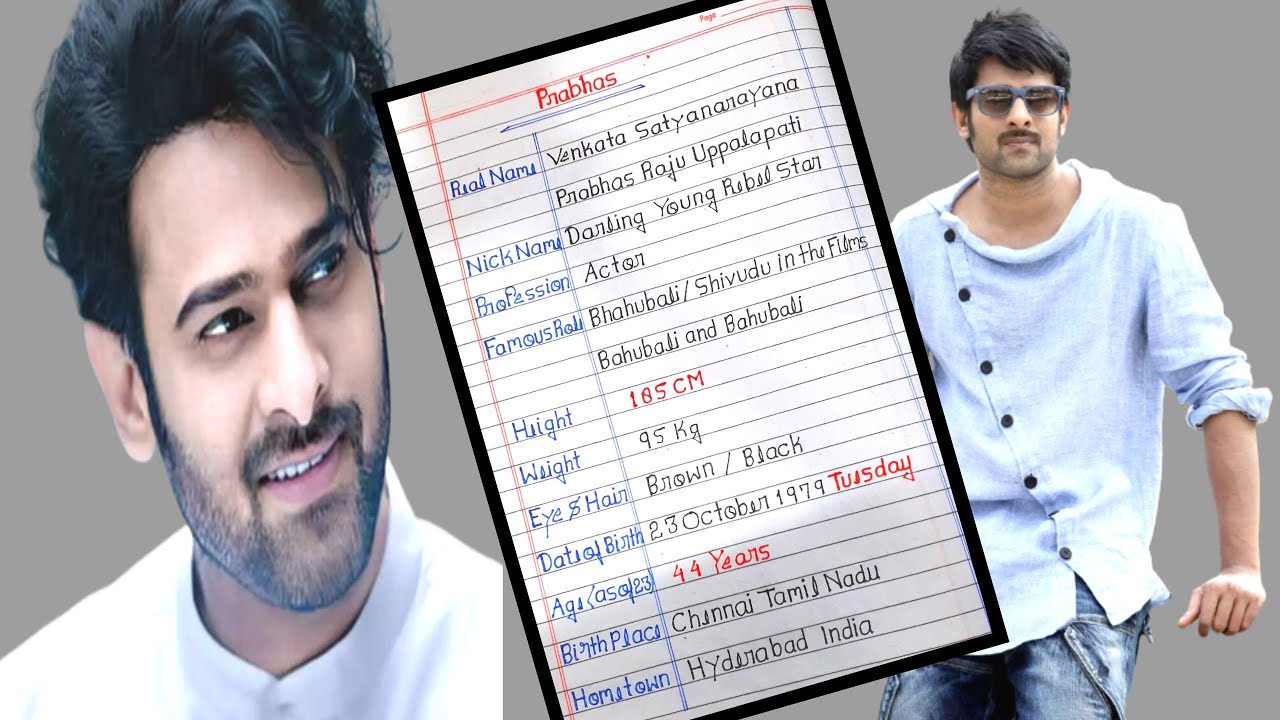 Prabhas ke bare mein | About Prabhas | Prabhas Biography | Prabhas Full ...
