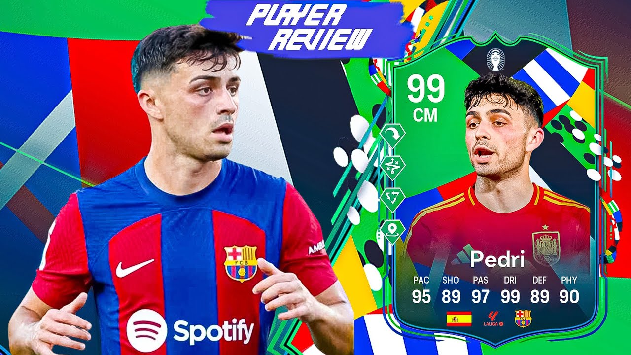 🤯99 RATED PATH TO GLORY " PEDRI " COMPLETE PLAYER REVIEW IN FC 24 🤩 ...