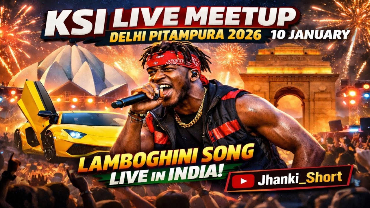 KSI Live Meetup Delhi Pitampura 10 January 2026 😱 | KSI Lamborghini ...